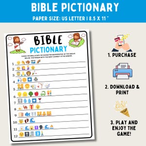 Bible Emoji Pictionary Game, Christian Activity (printable PDF) - Etsy