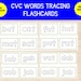 CVC Phonics, Words Tracing Cards, CVC Flashcards for Pre-k, Words ...