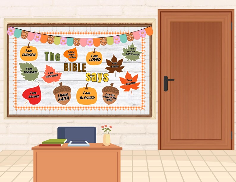 Christian Fall Bulletin Board | Autumn Church Decor (printable) - Etsy