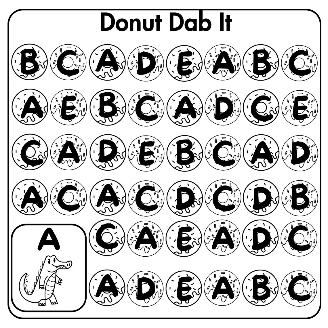 26 Printable Alphabet Uppercase Dab It Worksheets. Preschool Dab It ...