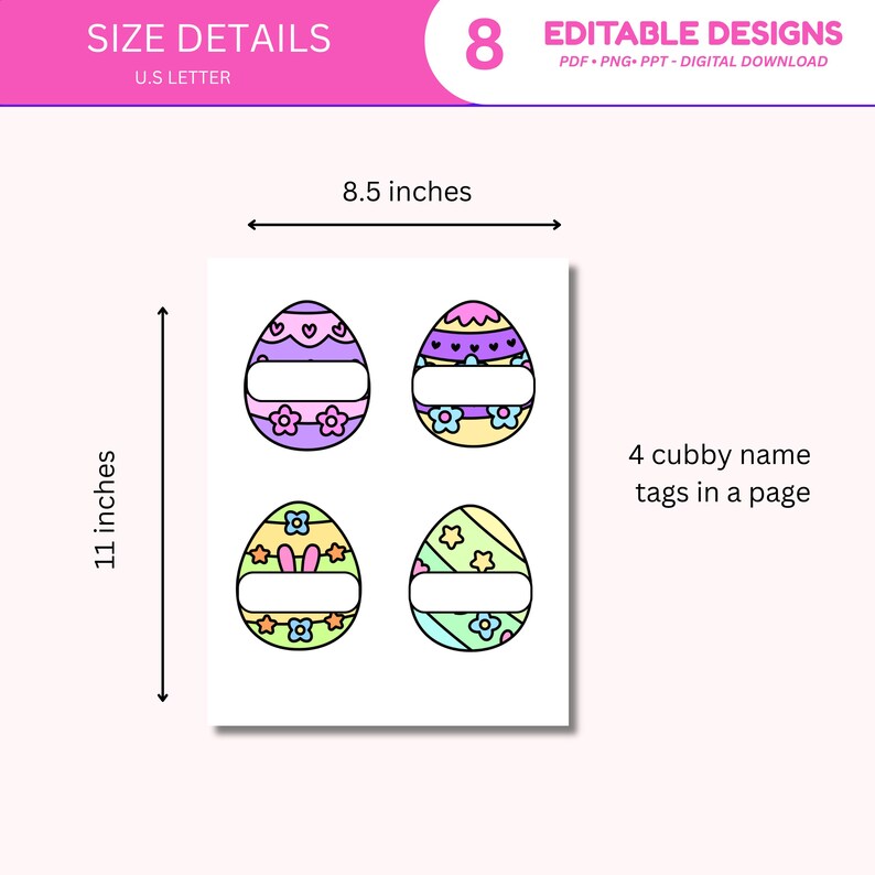Pastel Easter Egg Cubby Name Tags: Editable Spring Classroom Labels ...