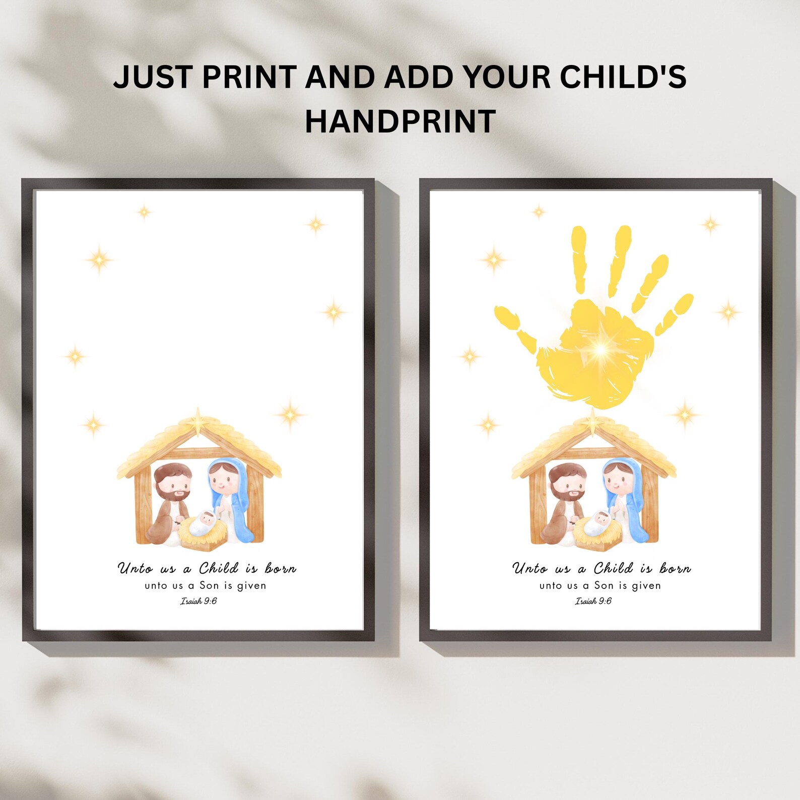 Nativity Handprint Art, Sunday School Christmas Craft (printable) - Etsy