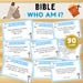 Bible Who Am I Trivia Cards, Printable Christian Party Game for Kids ...