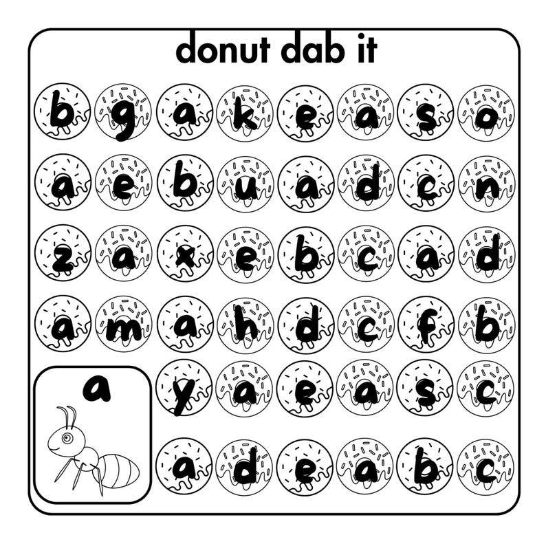 26 Printable Alphabet Lowercase Dab It Worksheets. Preschool Dab It ...