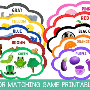 Color Matching Activity, Busy Book for Kids, Printable Activity ...