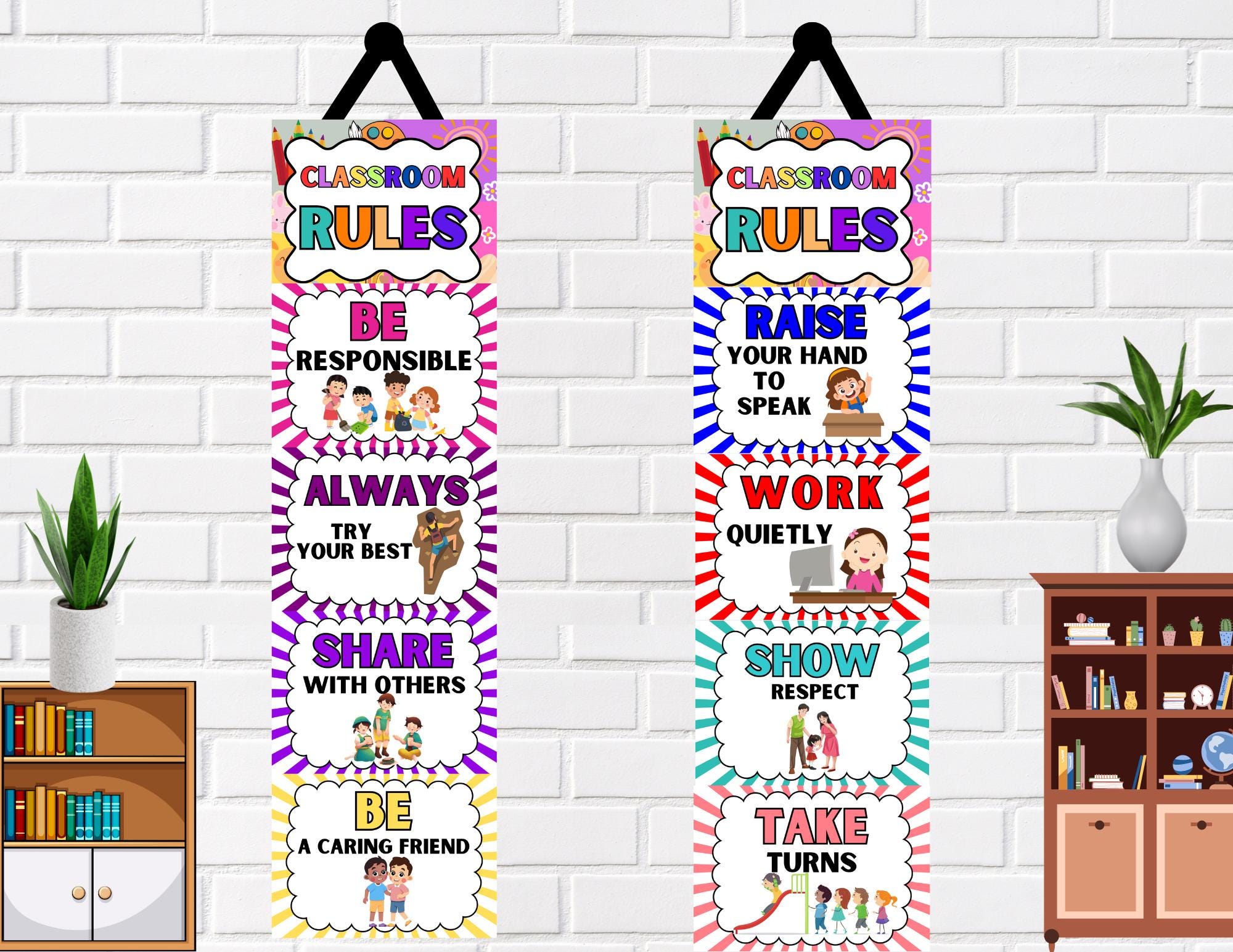 Classroom Rules Posters |classroom Decor | Behavior Rules |teacher ...