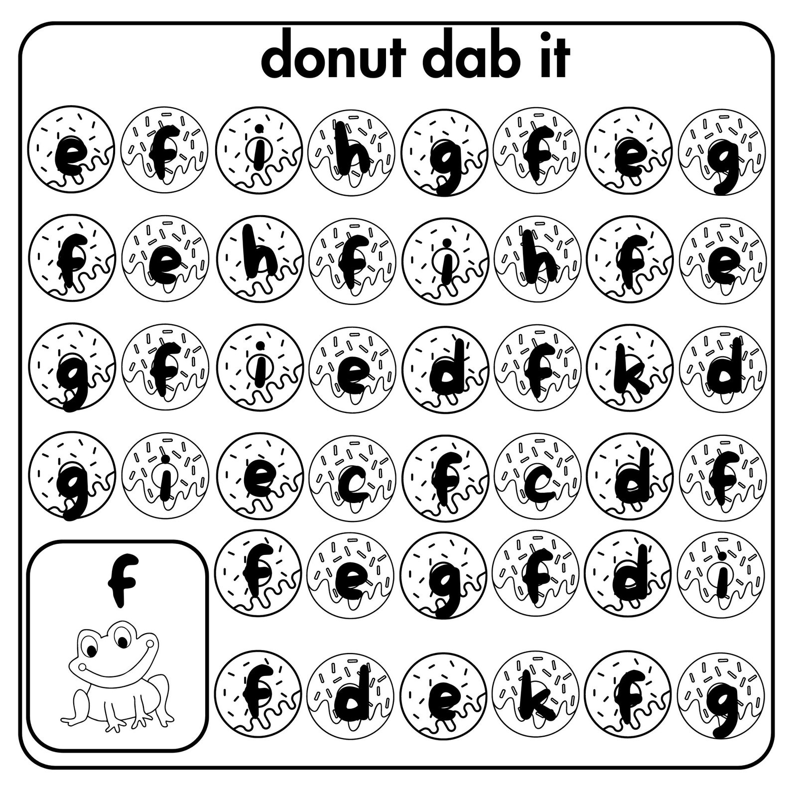26 Printable Alphabet Lowercase Dab It Worksheets. Preschool Dab It ...