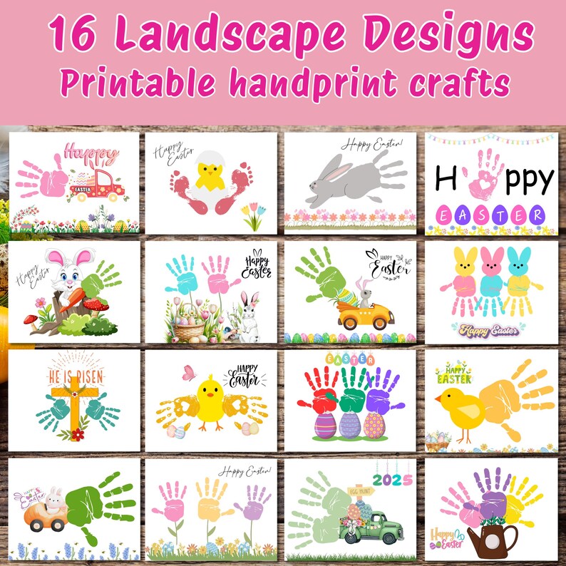 Easter Handprint Footprint Bundle Craft, Easter Handprint Art ...