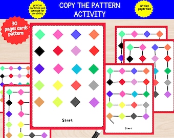 Copy the Pattern, Printable Pattern Activity Fun for Fine Motor Skills ...