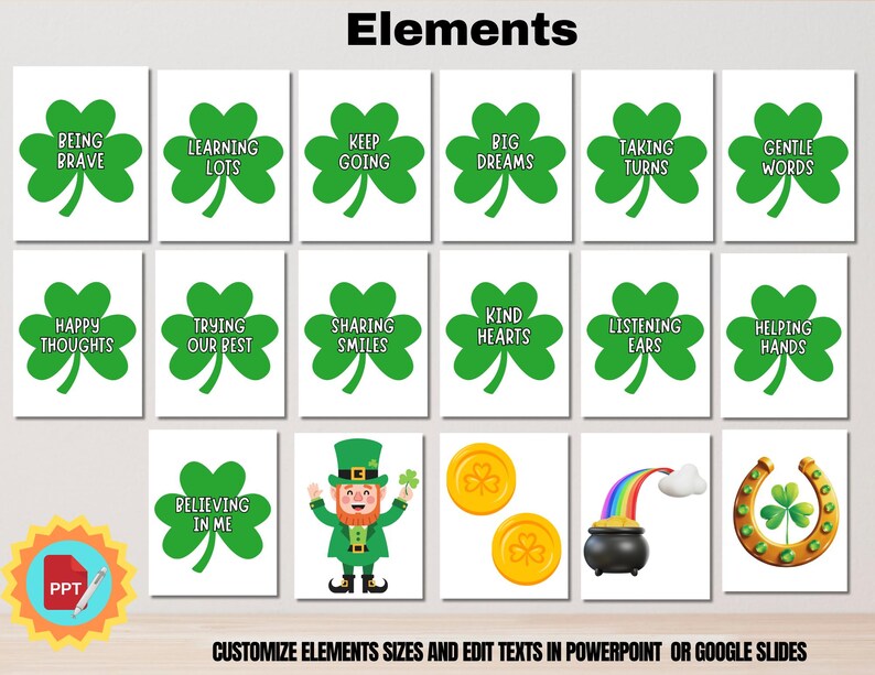 St Patricks Day Bulletin Board Kit Motivational Shamrock Classroom ...