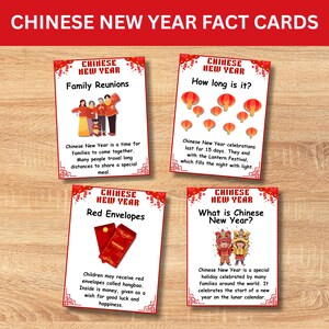 Chinese New Year Fact Cards | Kids Learning, Cultural Activities (PDF ...