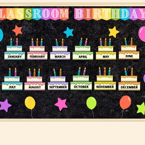 Birthday Bulletin Board Decor, Cake Birthday Display Bulletin Boards ...