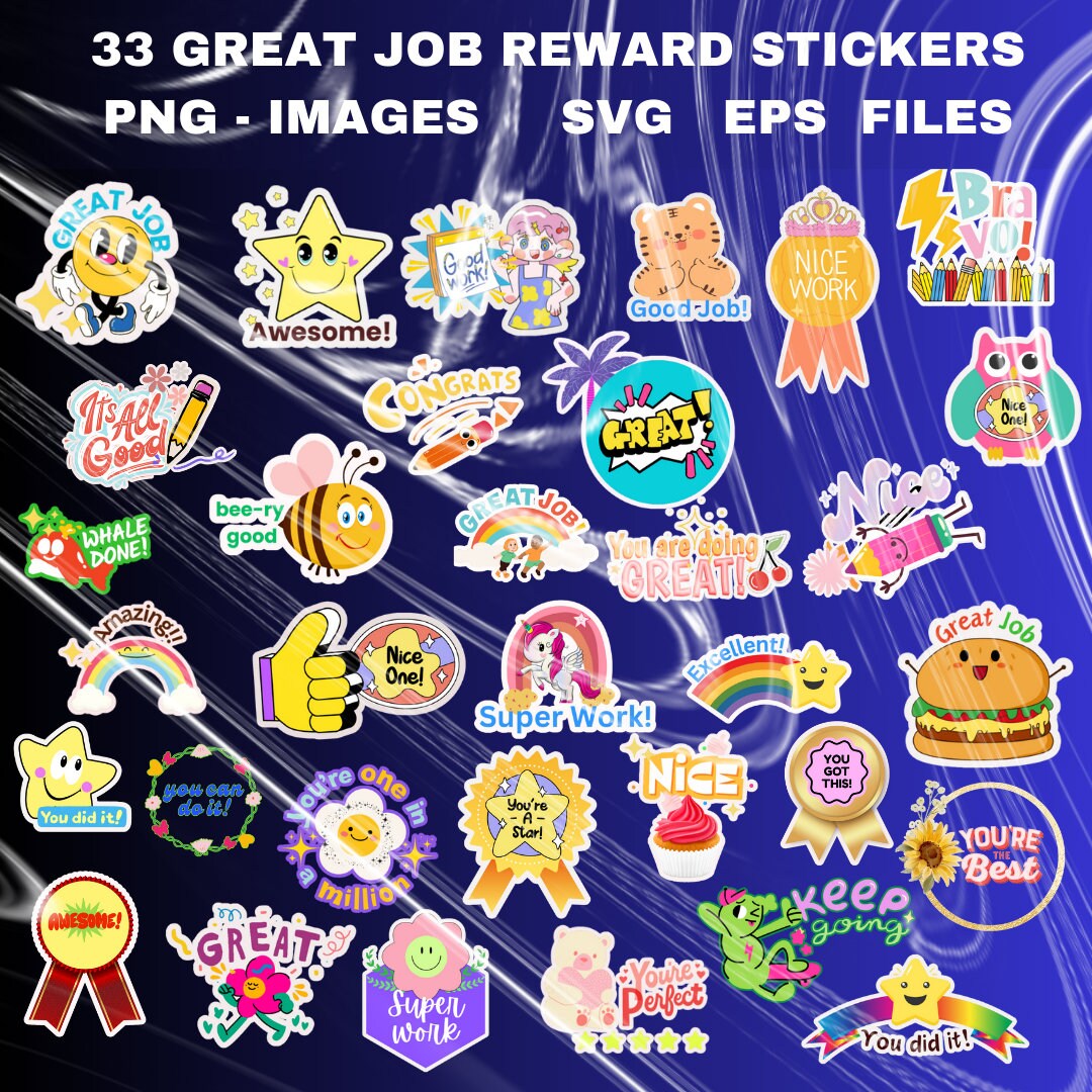 Good Job Stickers, Reward Stickers, Teaching Stickers, Great Job ...