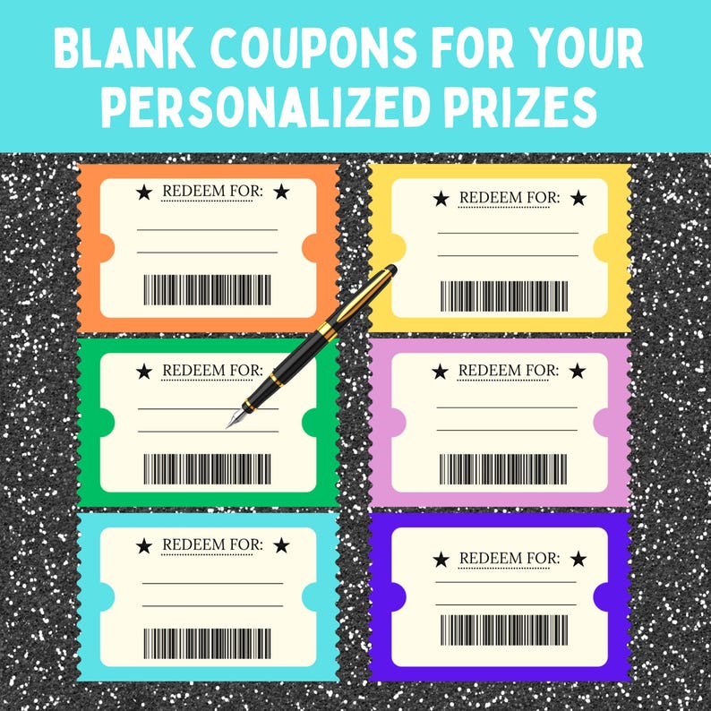Kids Reward Coupons | 54 Printable Activity Vouchers (digital Download ...