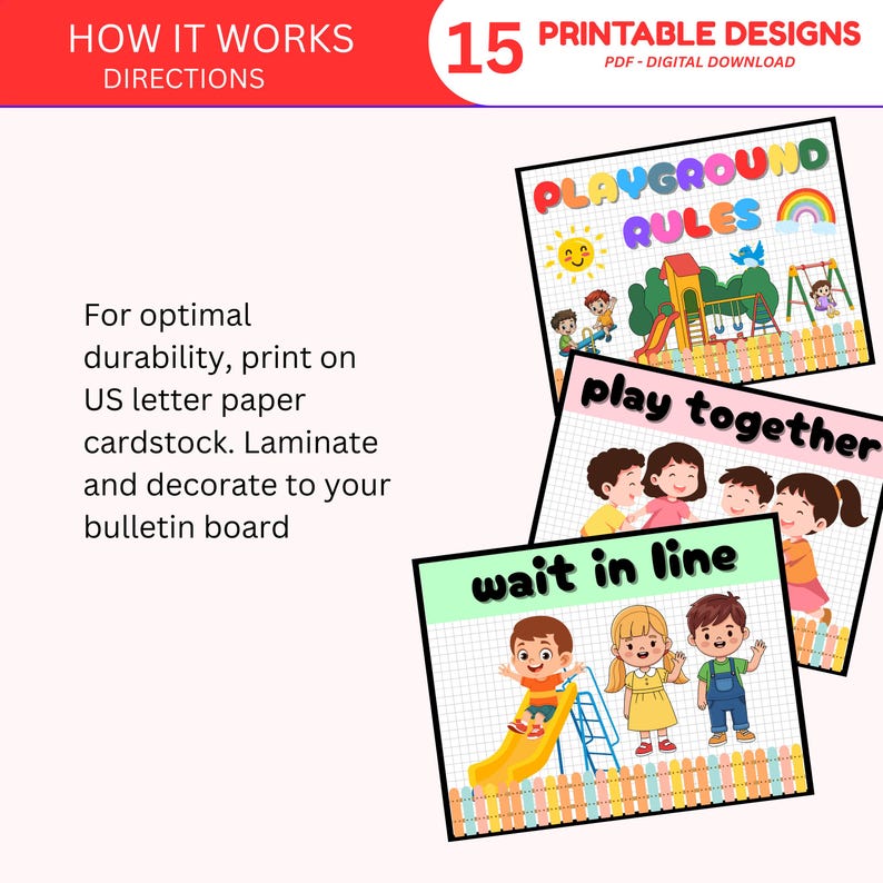 Playground Rules Posters: Classroom Display, Safety Visuals (PDF ...