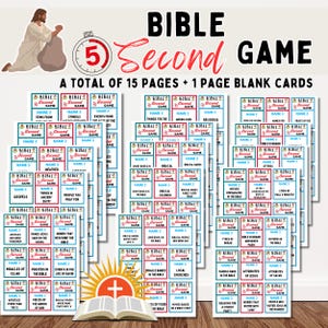 Bible 5-second Game, Fun Bible Game for Sunday School, Bible Study ...