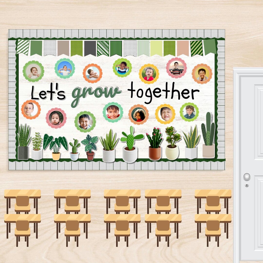 Let's Grow Printable Bulletin Board/classroom Door Display Kit, Teacher ...