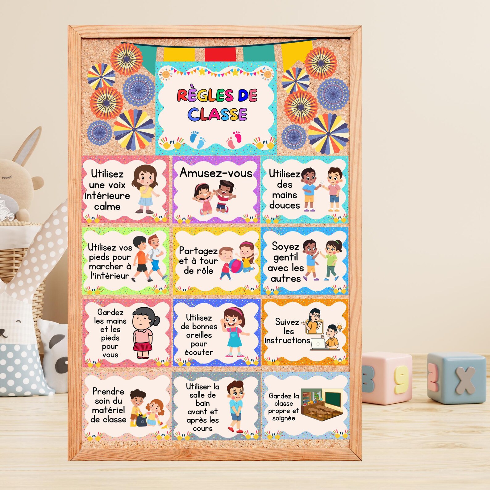French Classroom Rules Poster, Preschool Kindergarten Decor - Etsy