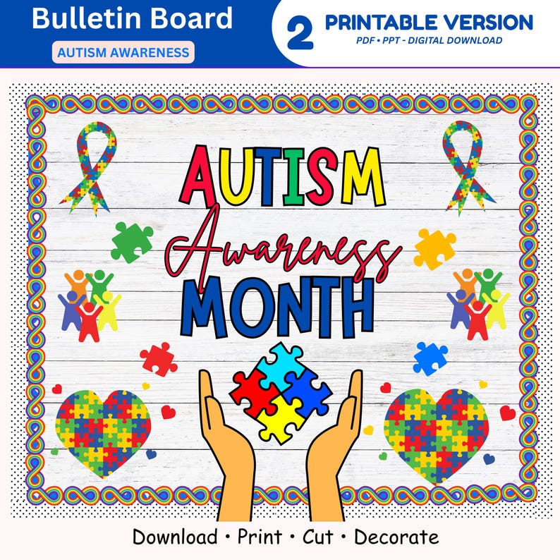 Autism Awareness Bulletin Board Kit: Special Education Classroom ...