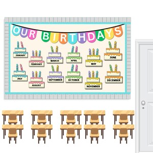 Cake Birthday Bulletin Board, Classroom Decor (printable) - Etsy