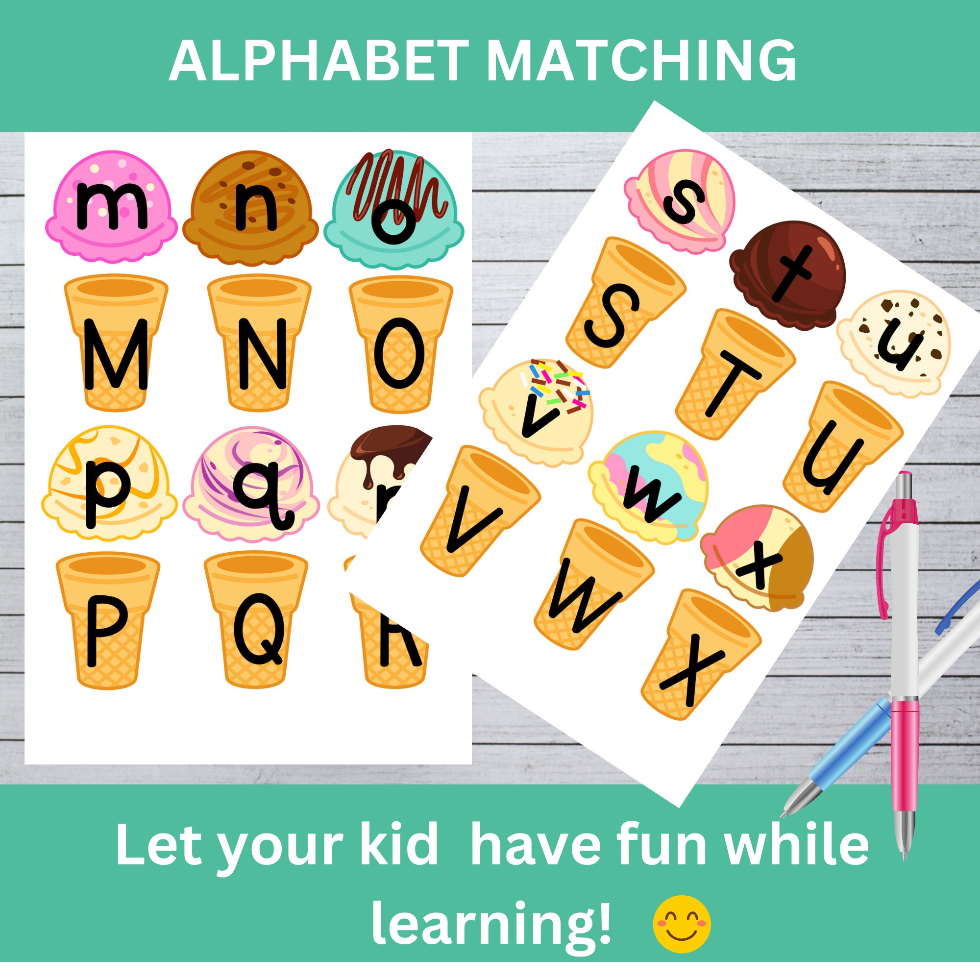 Letter Matching Printable, Busy Book, Learn Alphabet, Upper and Lower ...
