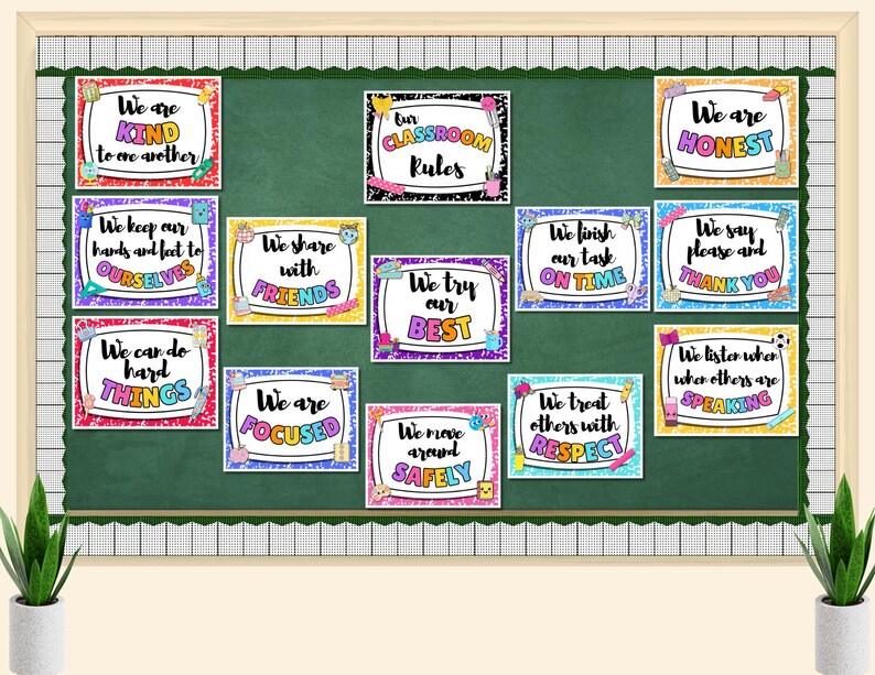 Classroom Rules Poster Set | Cute Classroom Decor (printable) - Etsy