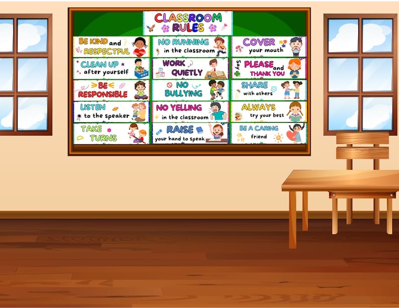 Printable Classroom Rules Posters |classroom Decor | Behavior Rules ...