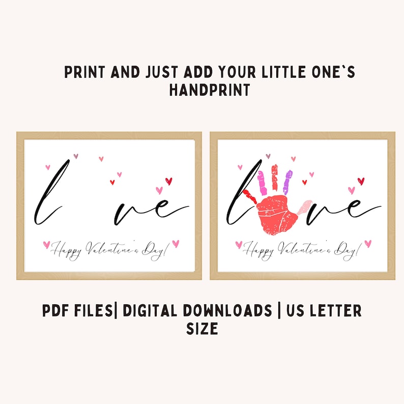 Valentines Handprint Crafts | Valentines Craft for Kids | Valentines ...