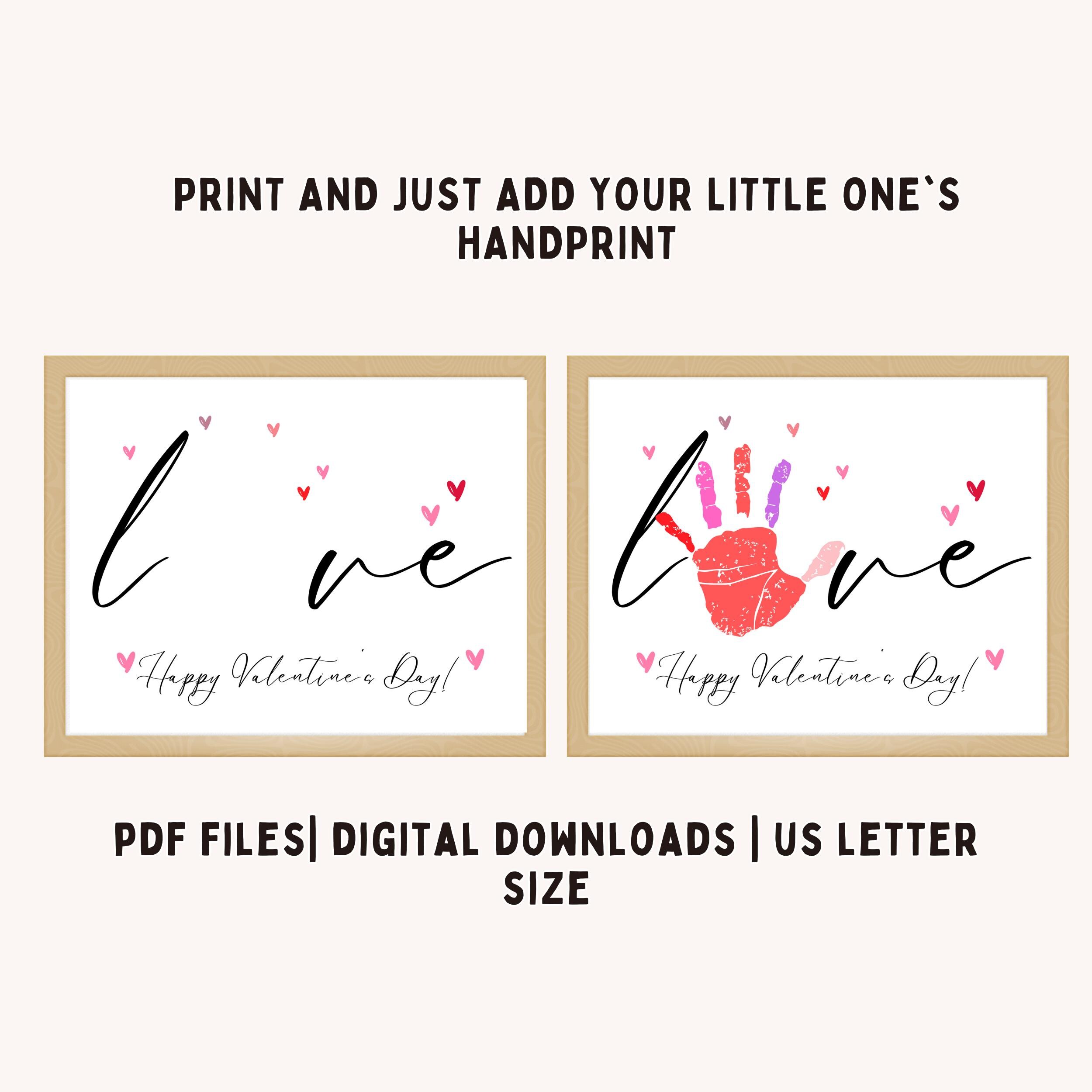 Valentine Handprint Art | Kids DIY Crafts, Preschool Activity (digital ...