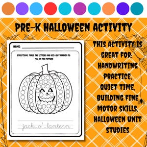 Halloween Dot Marker Printable - Cute Dab a Dot Coloring Pages for ...