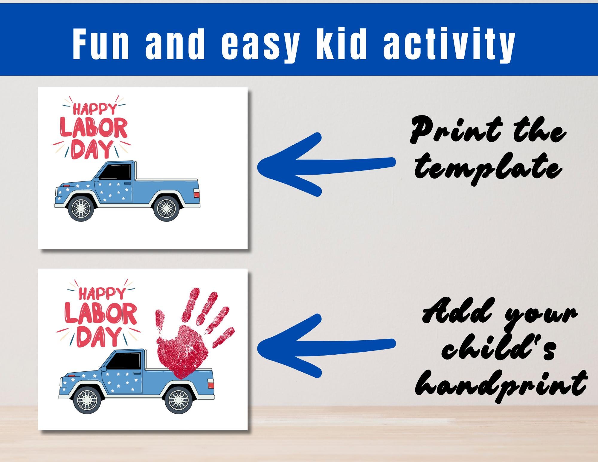 Labor Day Handprint Art, Community Helpers Craft (printable) - Etsy