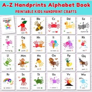 Alphabet Handprint Book, Alphabet Handprint Art,daycare Preschool ...