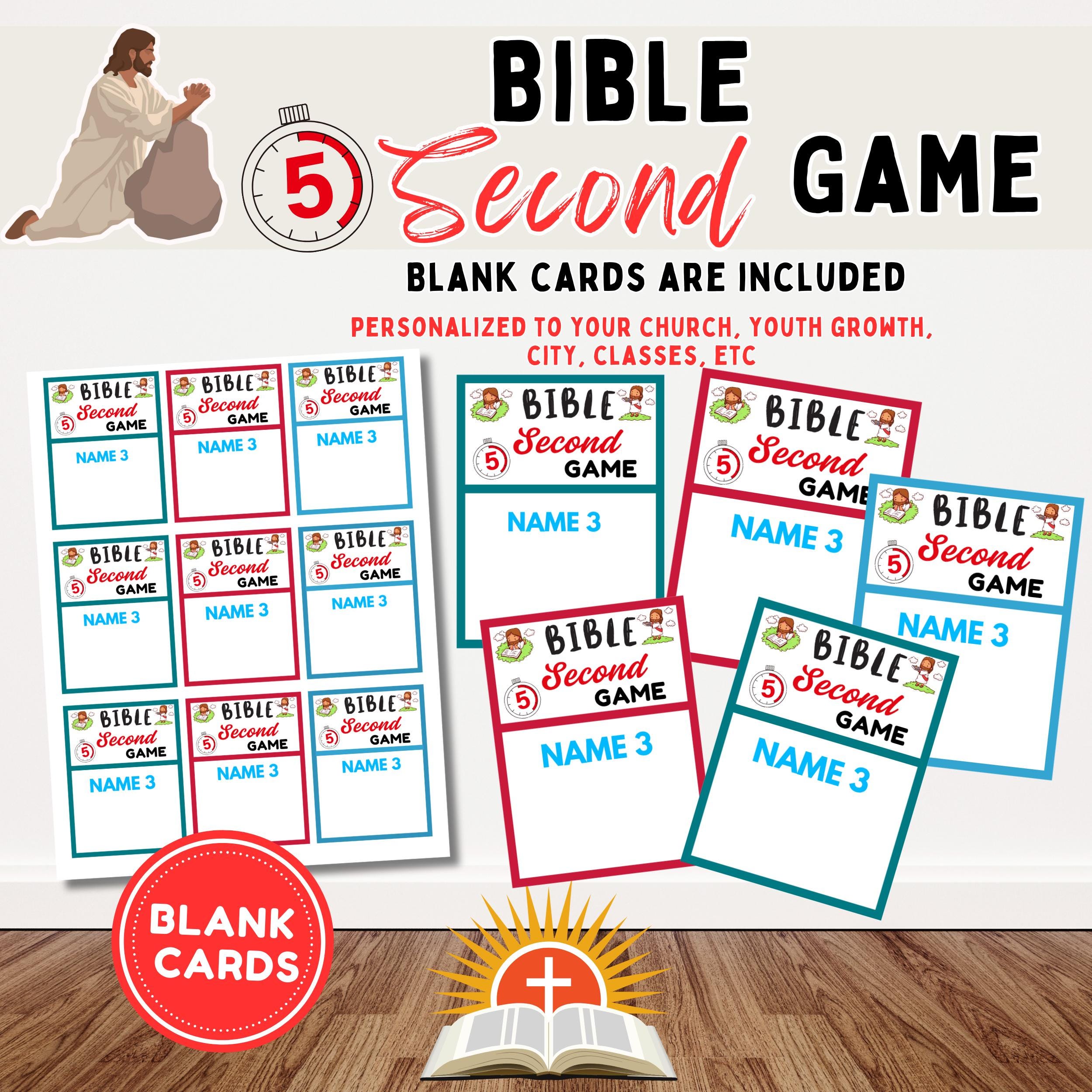 Bible 5-second Game, Fun Bible Game for Sunday School, Bible Study ...