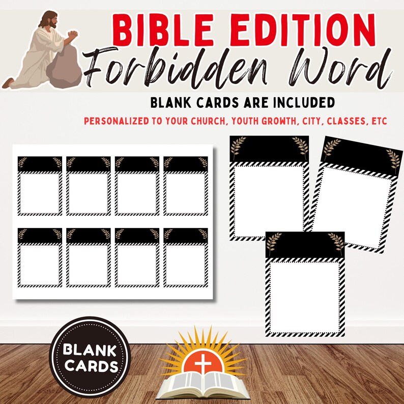 Bible Forbidden Word Game | Bible Taboo-style Game | Printable Bible ...