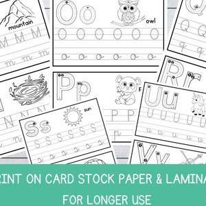 ABC Phonics Tracing Cards Flash Cards Phonics Alphabet Tracing With ...