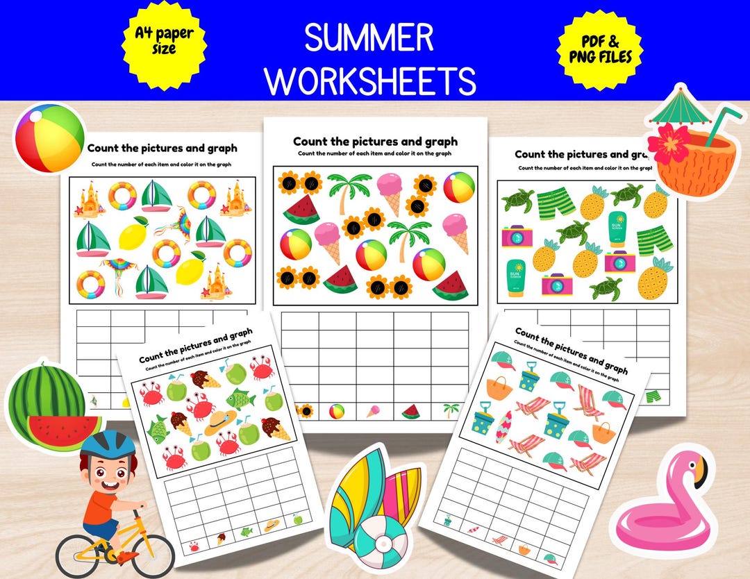 Summer Worksheet Bundle | Preschool Worksheets, Kindergarten Worksheets ...