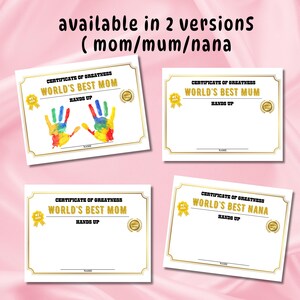 Mother's Day Handprint Art Bundle, Kids Activity (digital Download) - Etsy