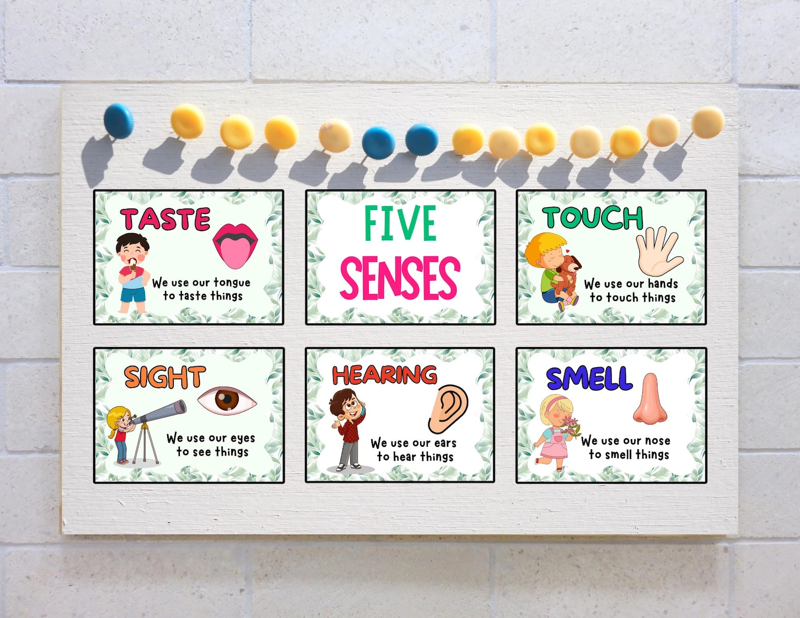 The 5 Senses Day Care Classroom Posters | Pre-k, Kindergarten Classroom ...