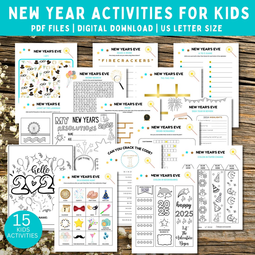 New Years Eve Activities for Kids, Kids New Years Eve Party, Kids New ...