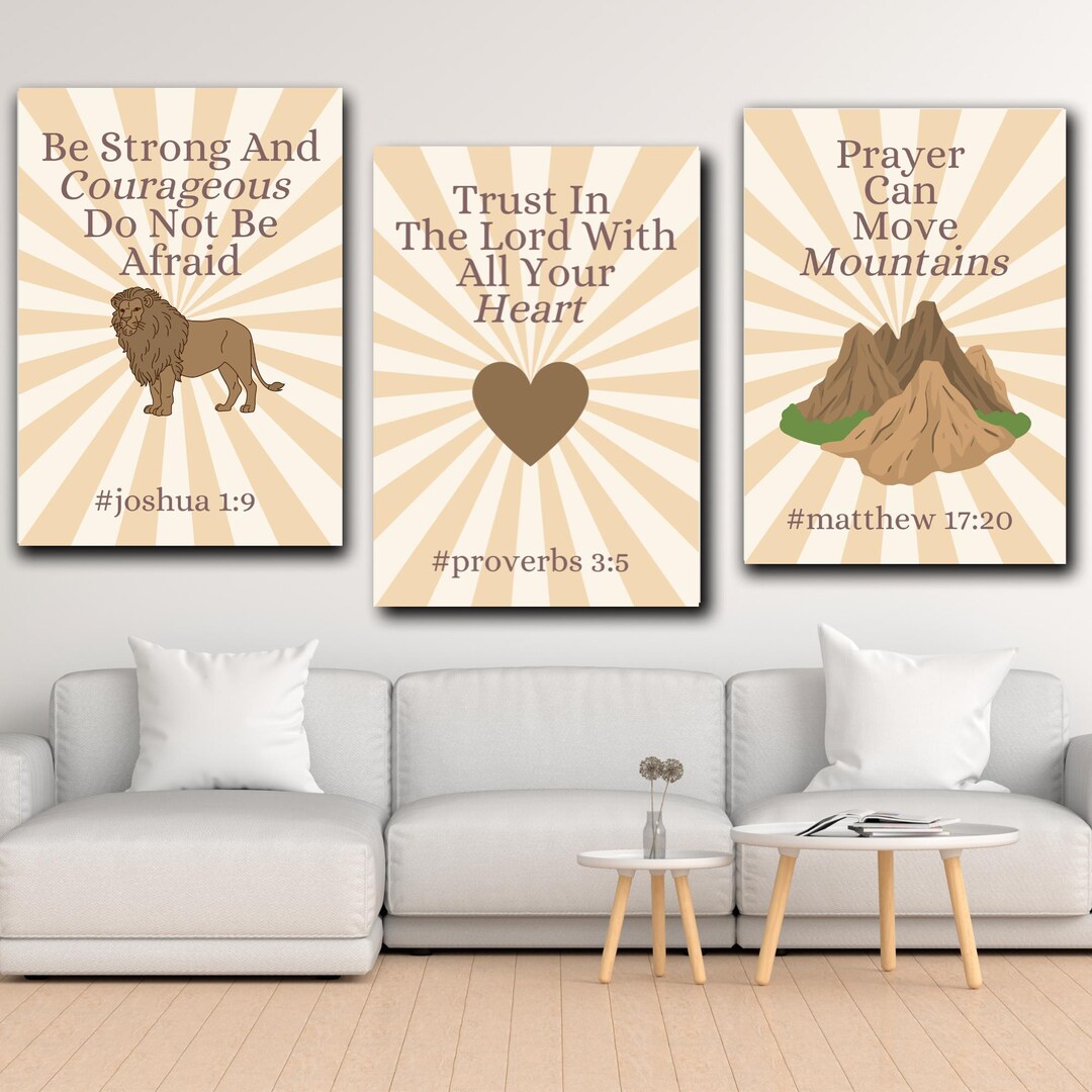Kids Bible Verse, Wall Art, Scripture Wall Art, Nursery Prints ...