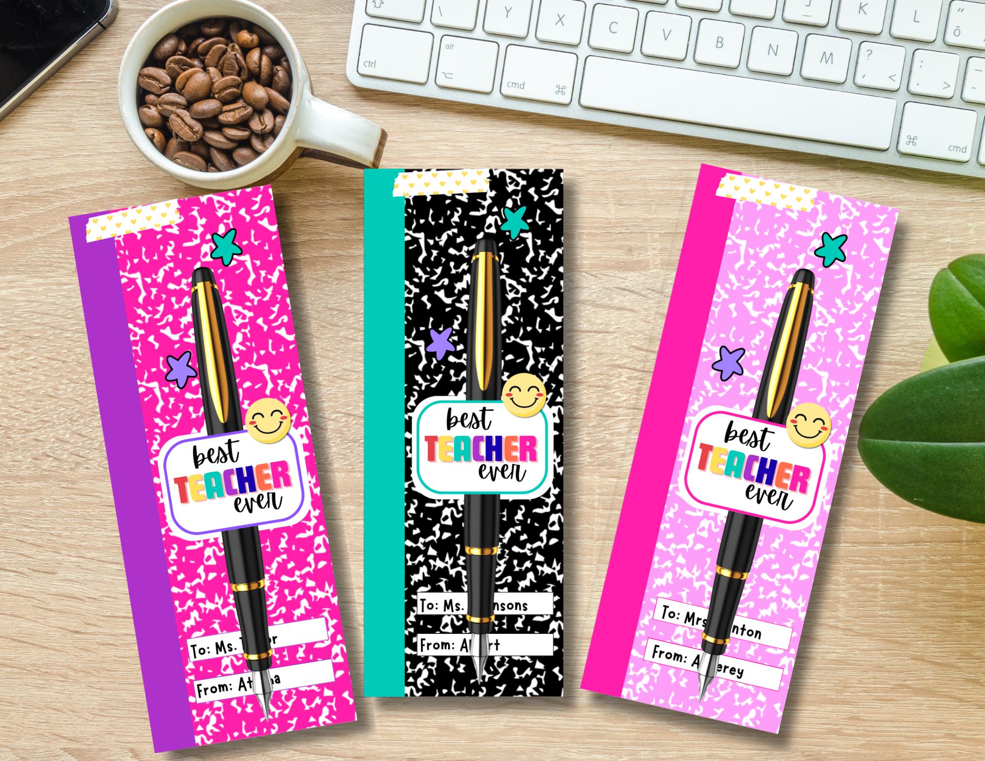 Teacher Appreciation Pen Sleeve, Printable Pen Holder (digital Download ...