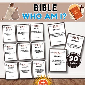 Bible Trivia Cards, Who Am I Game, Church Activity (PDF) - Etsy