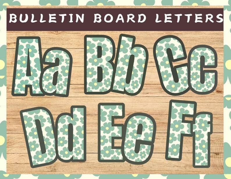 Bulletin Board Letters | Nature Classroom Decor | Classroom Display ...