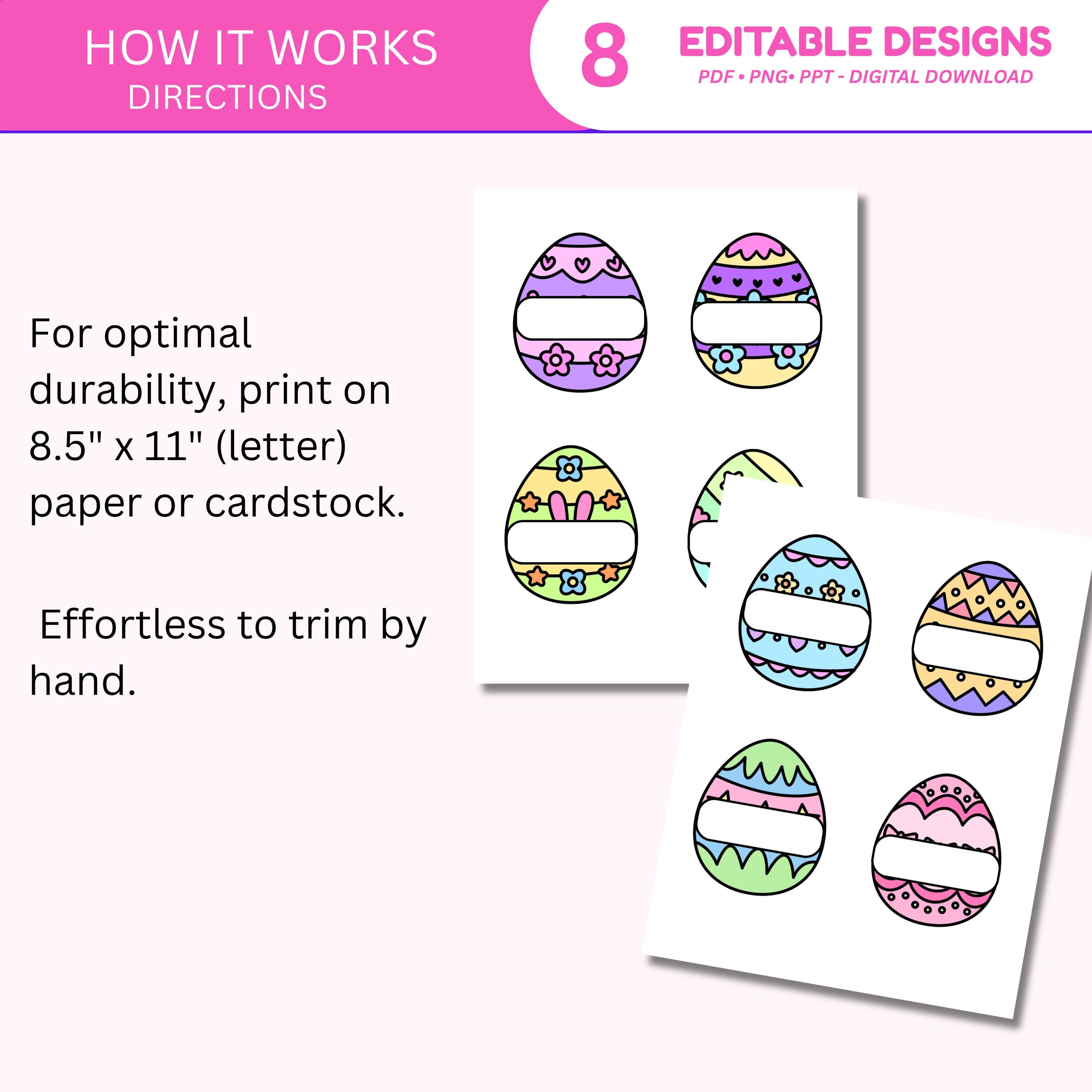 Pastel Easter Egg Cubby Name Tags: Editable Spring Classroom Labels ...