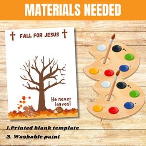 Fall Bible Fingerprint Craft, Christian Sunday School (printable) - Etsy