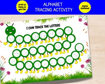 Caterpillar Letter Matching Printable, Busy Book, Learn Alphabet ...