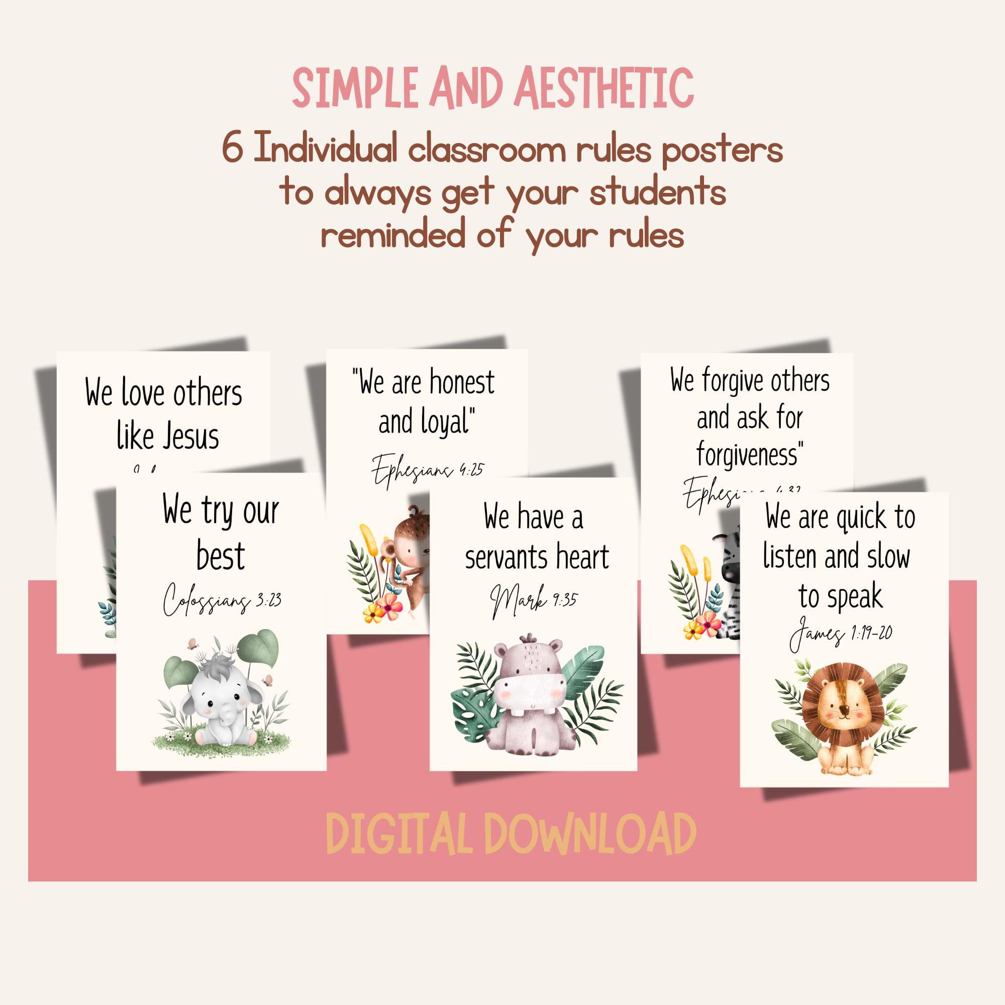 Christian Classroom Rules, Class Rules Poster, Homeschool Classroom ...