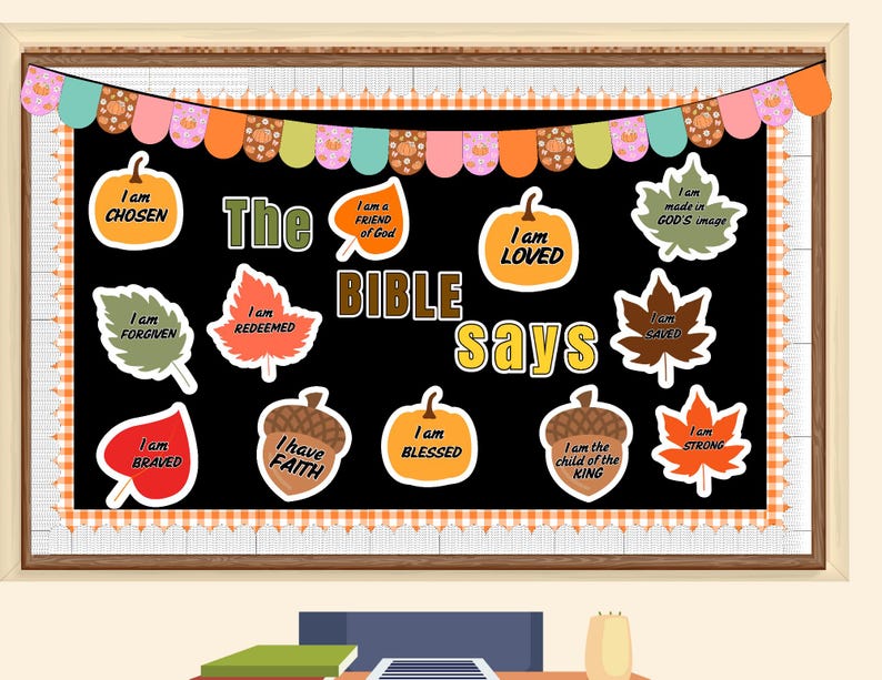 Christian Fall Bulletin Board | Autumn Church Decor (printable) - Etsy
