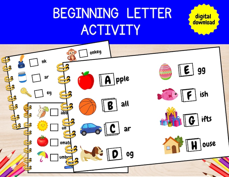 Beginning Sounds, Printable Alphabet Game, Preschool Curriculum ...