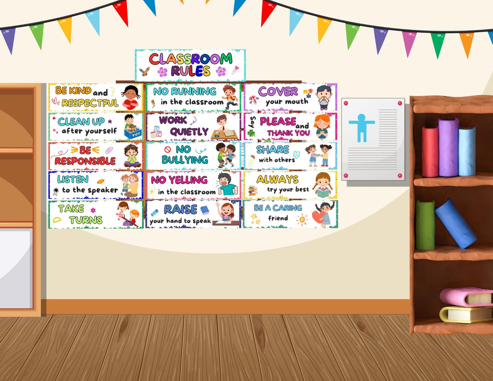 Printable Classroom Rules Posters |classroom Decor | Behavior Rules ...